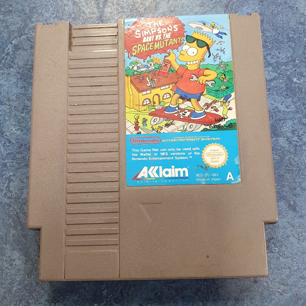 Used Nintendo Entertainment System NES The Simpsons Bart Vs Space ...